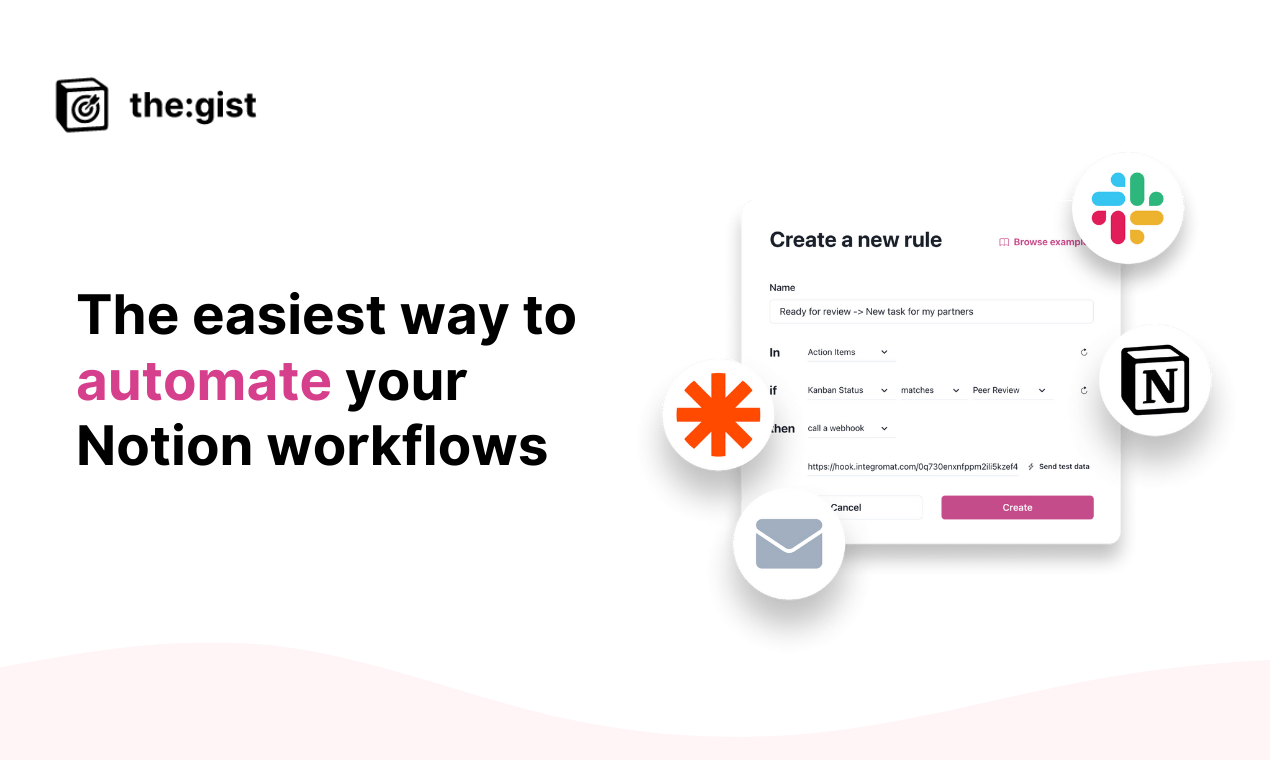 the:gist - Powerful Notion Automations